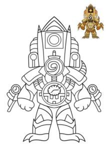 260+ Tranh tô màu Clock Man đẹp miễn phí cho bé