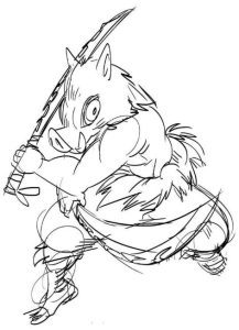 574+ Tranh tô màu Inosuke trong Thanh Gươm Diệt Quỷ