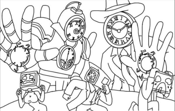 260+ Tranh tô màu Clock Man đẹp miễn phí cho bé