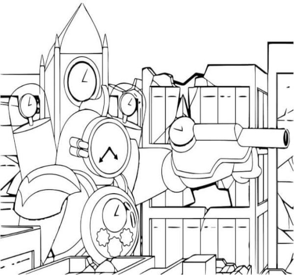 260+ Tranh tô màu Clock Man đẹp miễn phí cho bé