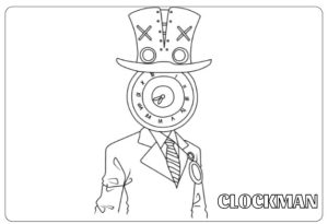 260+ Tranh tô màu Clock Man đẹp miễn phí cho bé