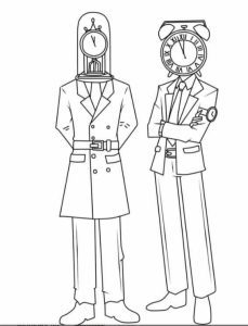 260+ Tranh tô màu Clock Man đẹp miễn phí cho bé