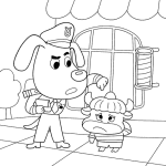 180+ Tranh tô màu cảnh sát trưởng Labrador dễ thương cho bé