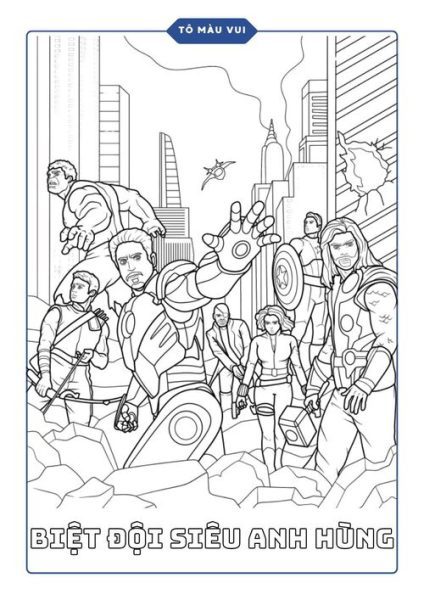 500+ Tranh tô màu Marvel - biệt đội siêu anh hùng cực chất